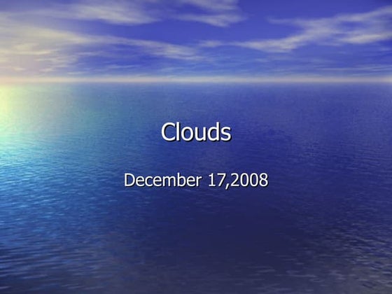 clouds and types | PDF