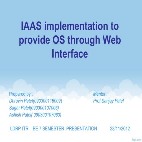IAAS Implementation to provide OS through Web interface | PDF | Cloud Computing | Internet