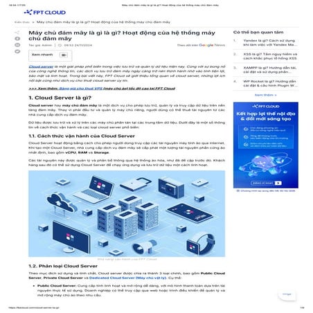 Cloud Server là gì? Hoạt động và dịch vụ thuê Cloud Server uy tín tại FPT Cloud | PDF