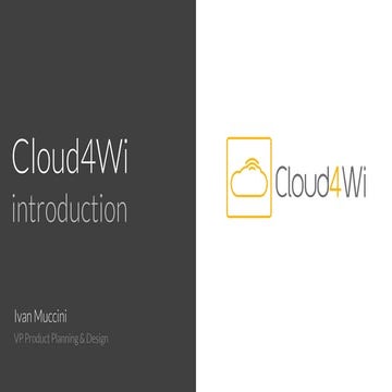Cloud4Wi short introduction | PDF