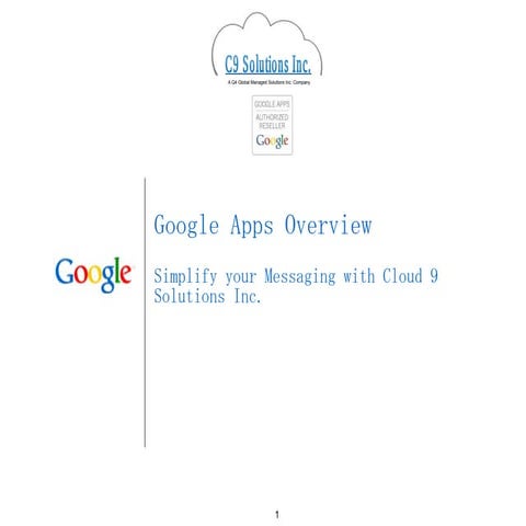 Google Apps Overview | PPTX