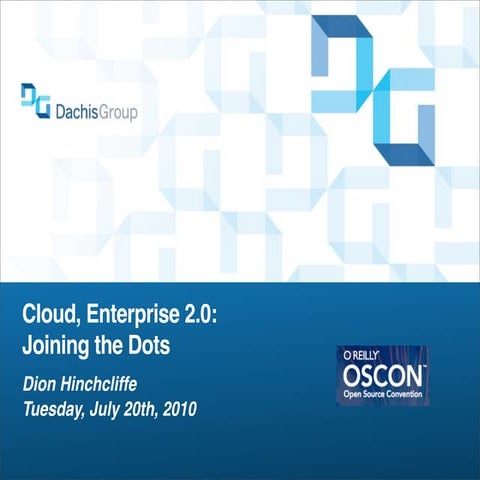 Cloud and E2.0: Connecting the Dots - OSCON Cloud Summit - 2010 | PDF