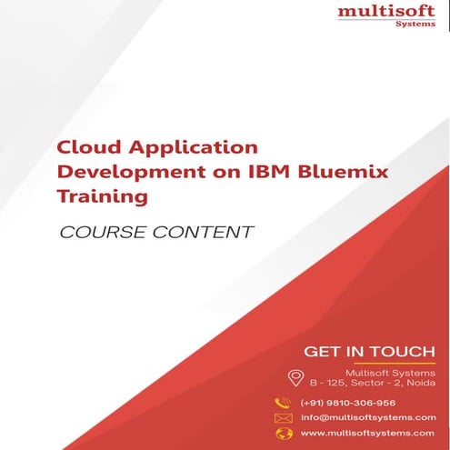 Cloud Application Development on IBM Bluemix Training | PDF