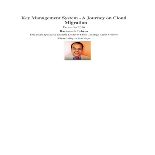 Cloud Aws Key Management System By Practice Head And Industry Leader Rasananda Behera Pdf