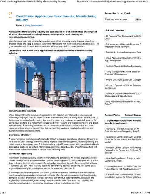 CRM for Manufacturing Industry | PPTX