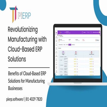 Why Your Manufacturing Firm Should Embrace Cloud-Based ERP Solutions | PPT