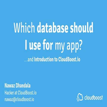 Which database should I use for my app? | PDF