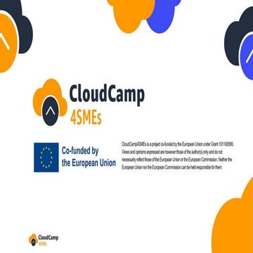 CloudCamp4SMEs: le opportunità del cloud computing per le piccole e ...