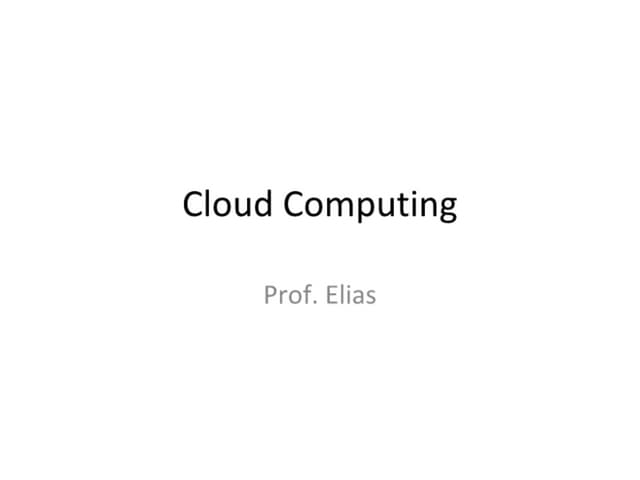 Cloud Computing Ppt