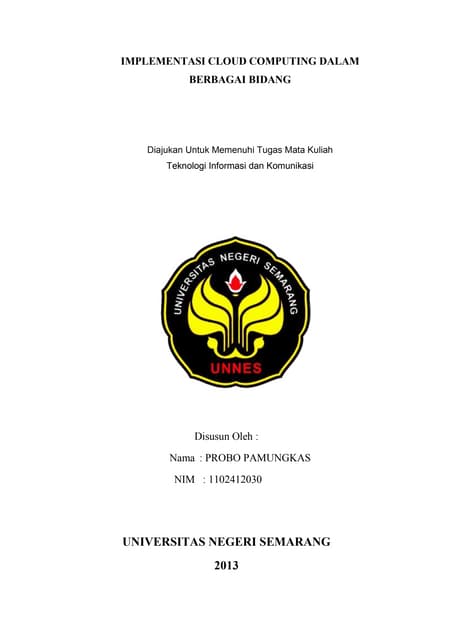 MAKALAH CLOUD COMPUTING | DOCX