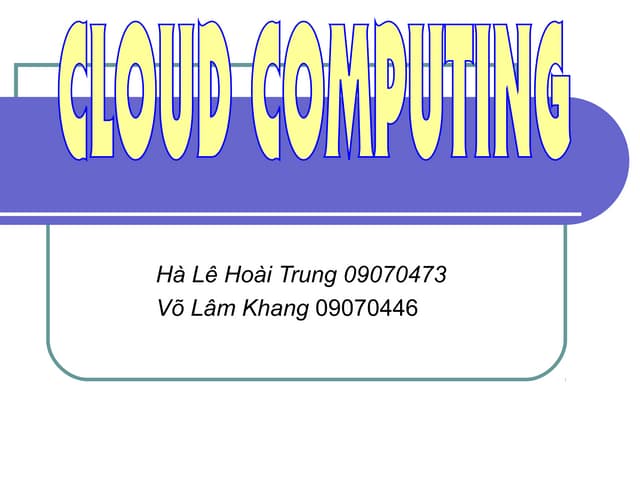 CLOUD COMPUTING SERVICES - Cloud Reference Modal | PPTX