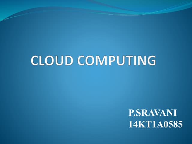 Cloud Computing Seminar Pptx