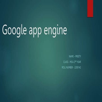 Google App Engine ppt | PPTX