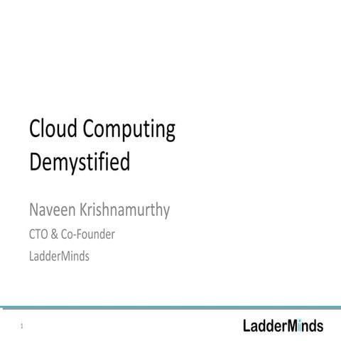 Cloud Computing - Demystified | PPT