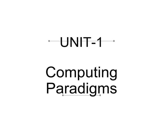 Cloud Computing Unit 1 Claud Computing Basics Ppt