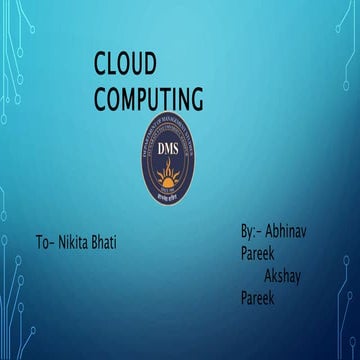 Cloud Computing 1 Pptx