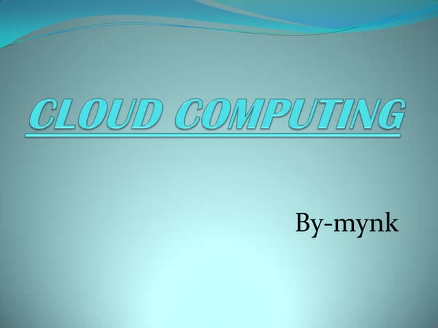 Cloud Computing 2 Ppt