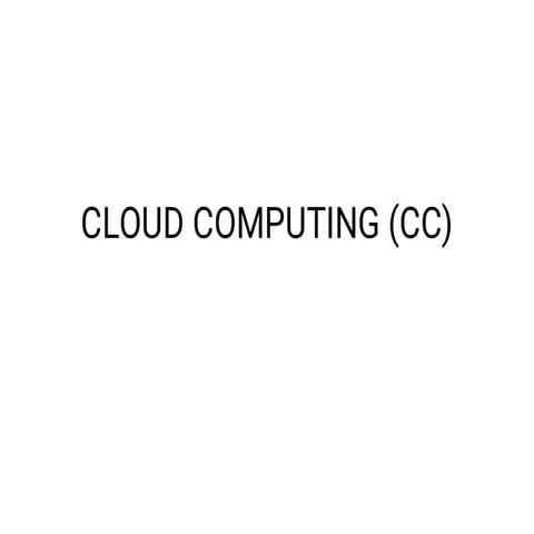 Cloud Computing, Cloud Architecture, Categories | PDF