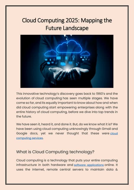 The Future of Cloud Computing in 2021 | PPT