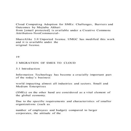Cloud Computing Adoption for SMEs Challenges, Barriers and Ou | PDF