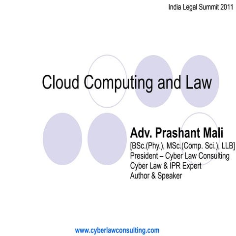 Cloud computing and Law-India legal summit | PPT