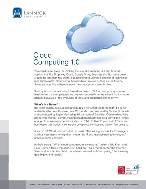 Cloud Computing to Boost eCommerce | DOCX