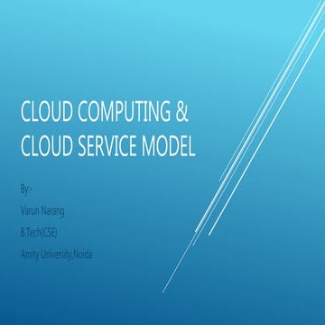 Cloud computing & cloud service model | PPT