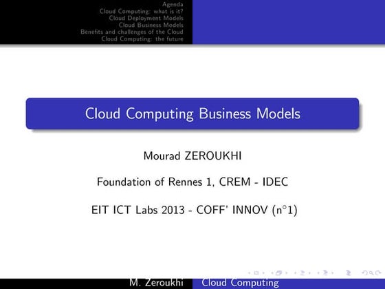 Cloud Computing Business Model | PPT | Cloud Computing | Internet