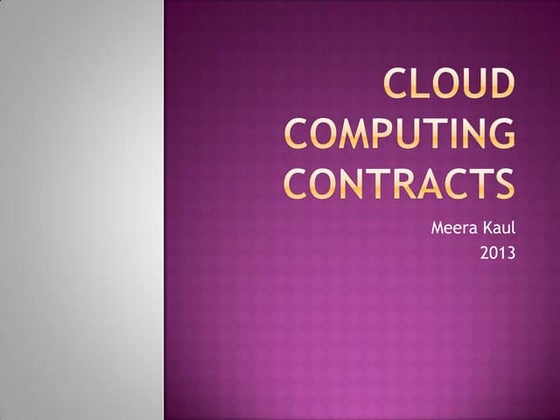 Cloud Computing And Service Level Agreements Ppt