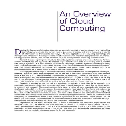 Cloud computing overview | PDF