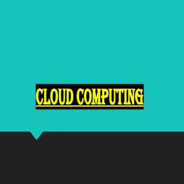 Cloud Computing Power Point Presentation Pptx