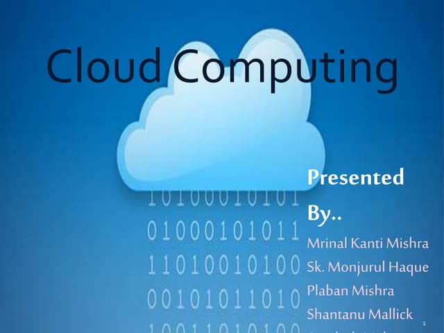 Cloud computing presentation | PPTX
