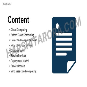 Cloud computing presentation | PPT
