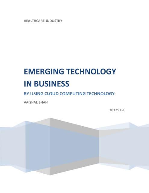 Cloud Computing for Medical Application and Health Care | PDF
