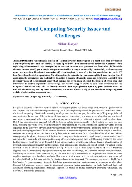 Identity Management In Cloud Computing | PDF | Cloud Computing | Internet