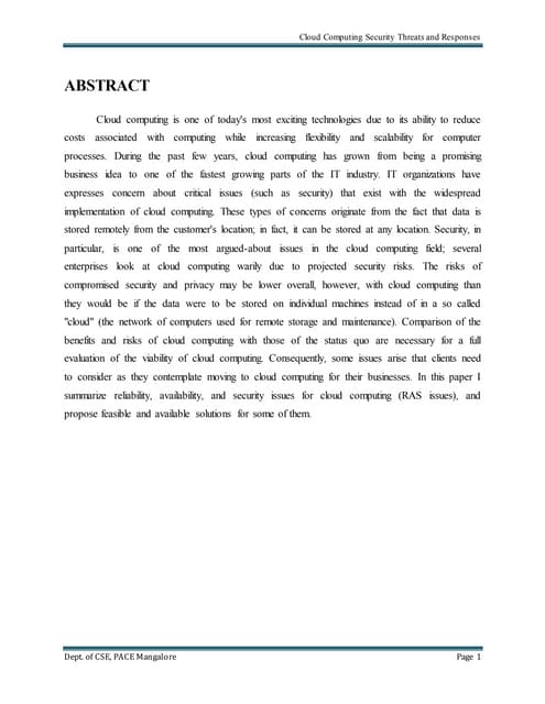 Module 5-cloud computing-SECURITY IN THE CLOUD | PDF