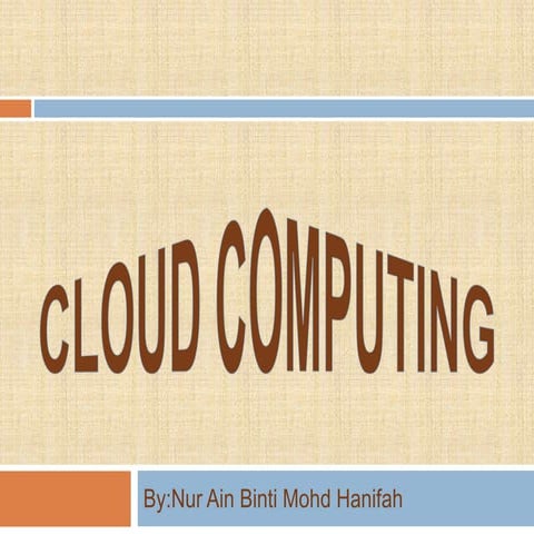 Cloud computing slides | PPTX