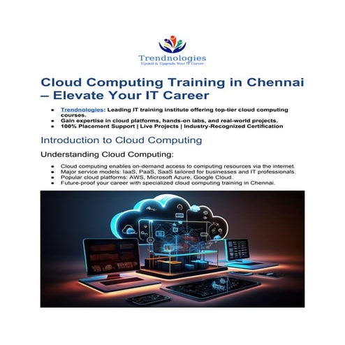 Best Cloud Computing Training in Chennai | DOCX