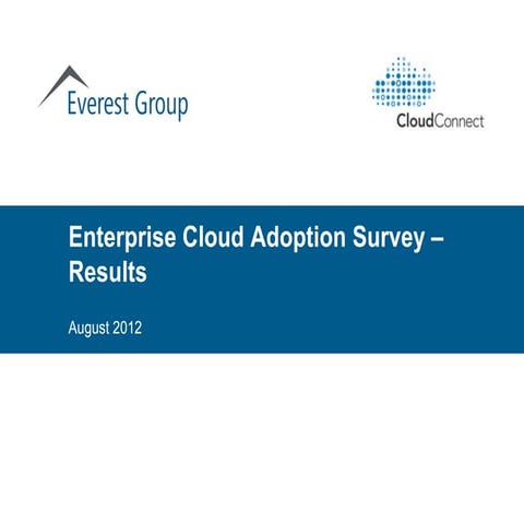 Enterprise Cloud Adoption Survey Results | PDF