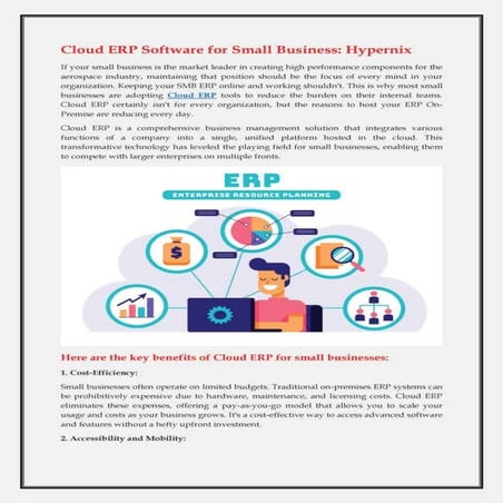 Cloud ERP Software for Small Business: Hypernix | PPT