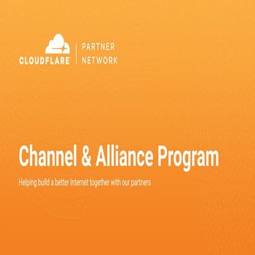 Cloudflare Partner Program 2020 | PDF