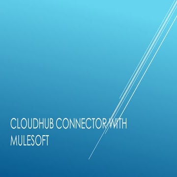 Mulesoft Cloudhub connector | PDF