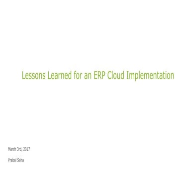 Oracle Erp Cloud Implementation Tips Pptx Cloud Computing Internet