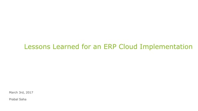 Oracle Erp Cloud Implementation Tips Pptx Cloud Computing Internet