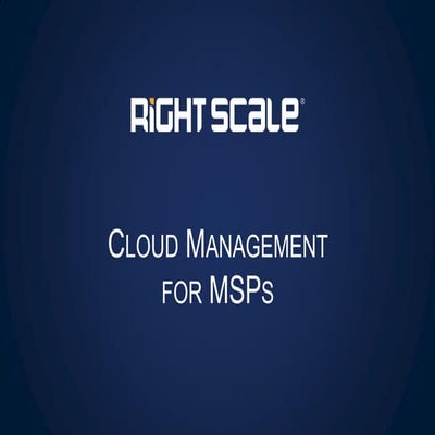 Cloud Management for MSPs | PPT