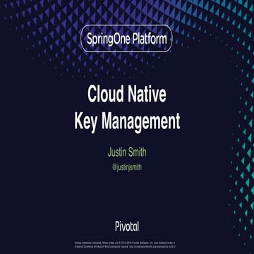 Cloud Native Key Management | PPT