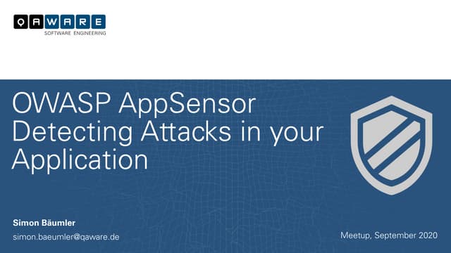 Owasp Appsensor Detecting Attacks In Your Application Pdf