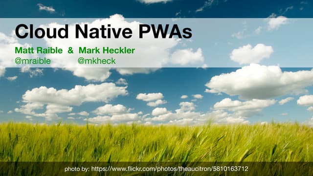 Cloud Native Pwas Progressive Web Apps With Spring Boot And Angular