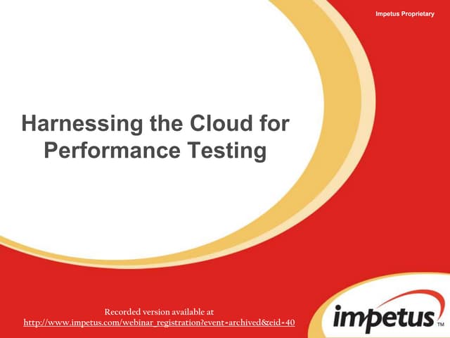 Cloud Based Performance Testing Pptx Cloud Computing Internet
