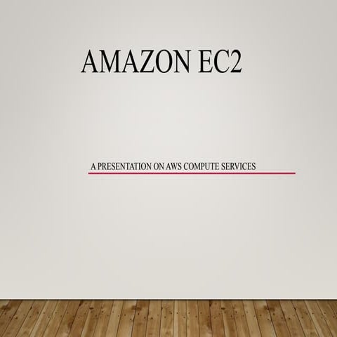 a presentation on aws computer service amazon ec2 | PDF